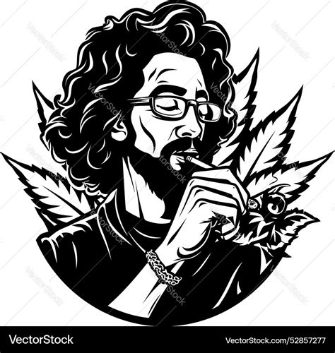 Weed Whimsy Cartoon Mascot In Cannabis Fun Bud Vector Image