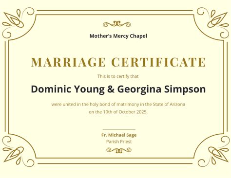 Free Printable Blank Marriage Certificates Free Printable Template