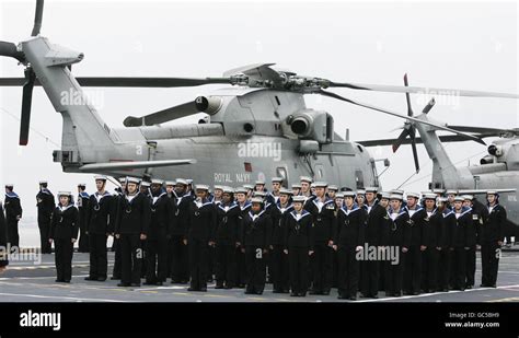 Merlin Helicopters Royal Navy On Hms Illustrious Sails Into Liverpool