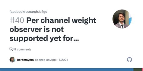 Per Channel Weight Observer Is Not Supported Yet For ConvTranspose N D Issue