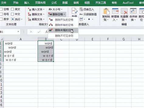 Excel只删除开头和末尾空格，中间不管的2种操作excel去掉cell第一个空格保留其他空格 Csdn博客