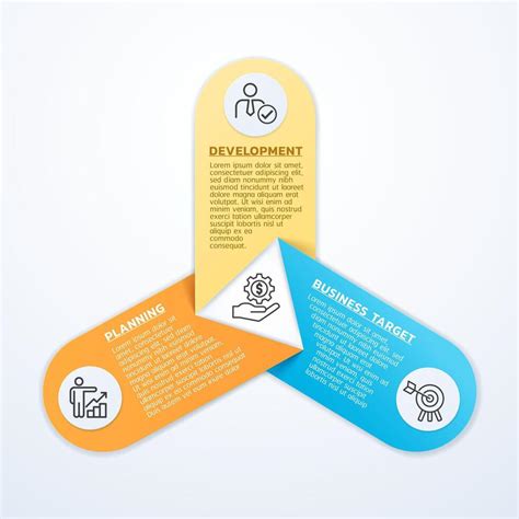 3 Step Business Infographic Diagram Template 52174918 Vector Art At