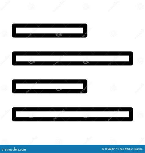 Align Alignment Justify Left Paragraph Text Icon Stock Vector