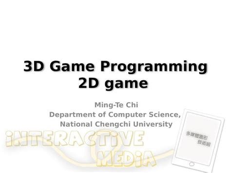 Pptx 3d Game Programming 2d Game Dokumentips