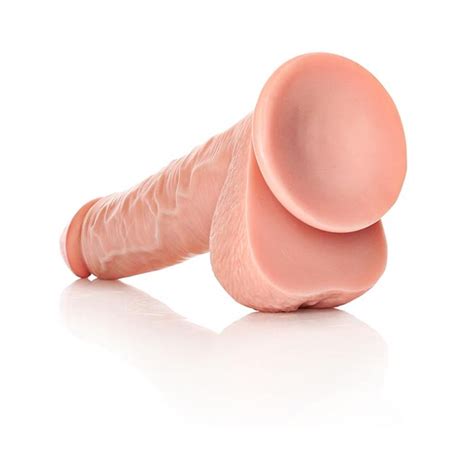 Realrock Straight Realistic Dildo With Balls And Suction Cup 12 In Li