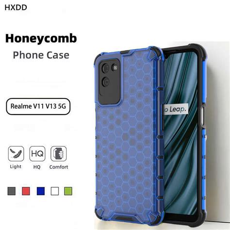 เคสโทรศัพท์มือถือ Pc Tpu แบบแข็ง ป้องกันกระแทก ลายรังผึ้ง สีโปร่งใส