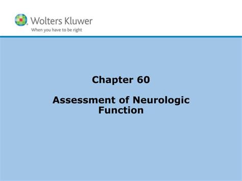 Chapter60 Assessment Of Neurologic Function 2pptx