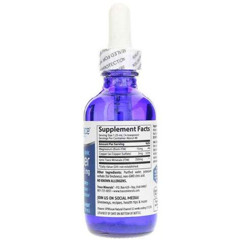 Ionic Copper 3 Mg Trace Minerals Research