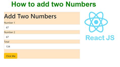 how to add two numbers in reactjs tutusfunny