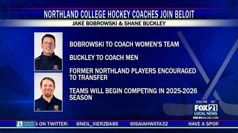 Former Northland Hockey Coaches Buckley And Bobrowski Join Beloit College