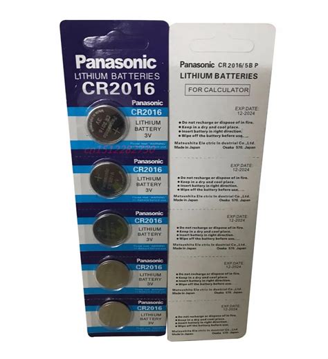 10 X Original Brand New Battery For PANASONIC Cr2016 3v Button Cell Coin Batteries For Watch