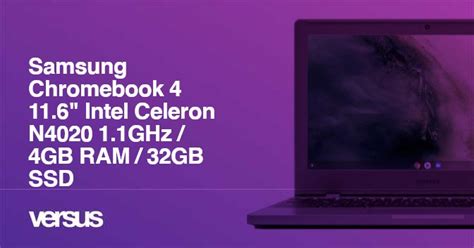 Samsung Chromebook 4 11 6 Intel Celeron N4020 1 1ghz 4gb Ram 32gb
