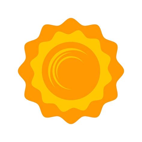Premium Vector Yellow Shining Sun Icon