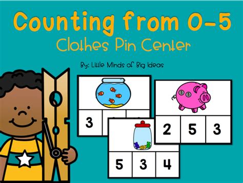 Number Sense Clip Cards Counting 0 5
