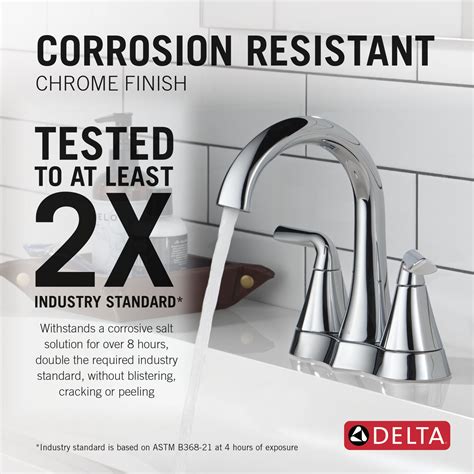 Two Handle Centerset Bathroom Faucet In Chrome 25847lf Delta Faucet