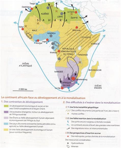 Croquis Le Continent Africain Face Au Développement Et à La