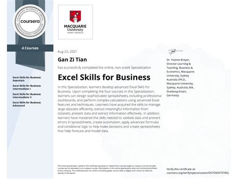 Gan Zi Tian On Linkedin Excel Dataanalytics Macquarieuniversity