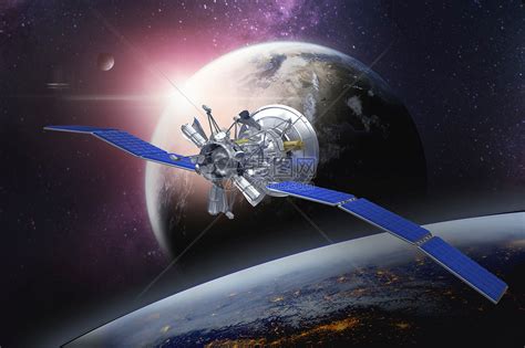 卫星围绕地球图片素材 正版创意图片401122841 摄图网