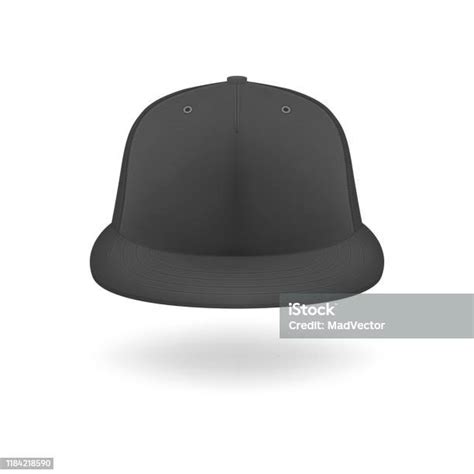 向量 3d 逼真渲染黑色空白棒球捕捉後蓋圖示特寫隔離在白色背景模型品牌廣告的設計範本前視圖向量圖形及更多模板圖片 模板 帽子 棒球制服
