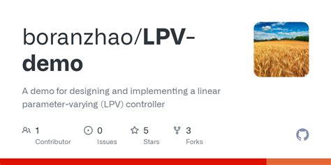 GitHub Boranzhao LPV Demo A Demo For Designing And Implementing A