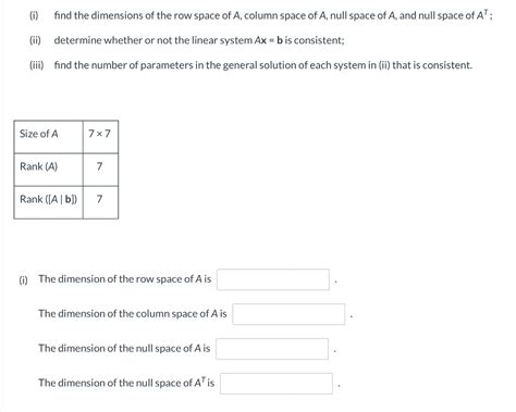 Solved Find The Largest Possible Value For The Rank Of A And