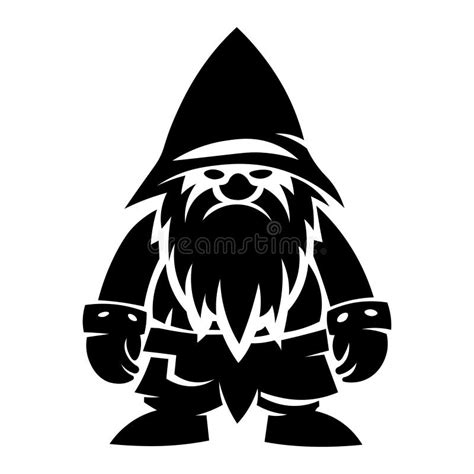 Black Vector Dwarf Icon On White Background Stock Vector Illustration Of Small Fantasy 311600419