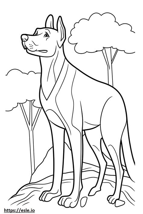 Treeing Walker Coonhound Kawaii Para Colorear E Imprimir