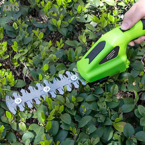 Akts ไร้สาย Hedge Trimmer ไฟฟ้าพุ่มไม้กรรไกรมือถือหญ้าตัดแต่งกิ่ง