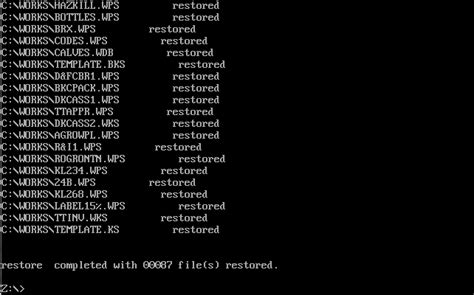 Restore From Dos 50 Backup The Noc Cave