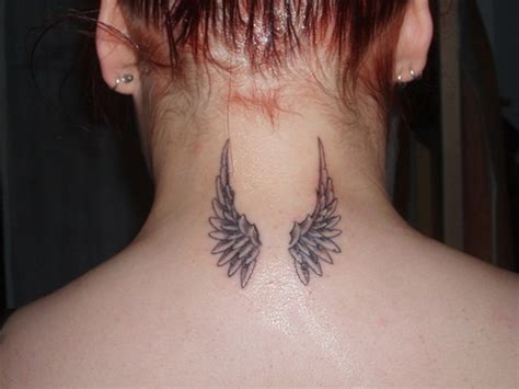 Wonderful Wings Neck Tattoos Neck Tattoo Designs
