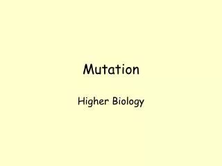 PPT Mutation PowerPoint Presentation Free Download ID
