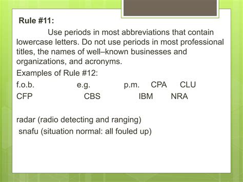 Rules Of Abbreviations Pptx