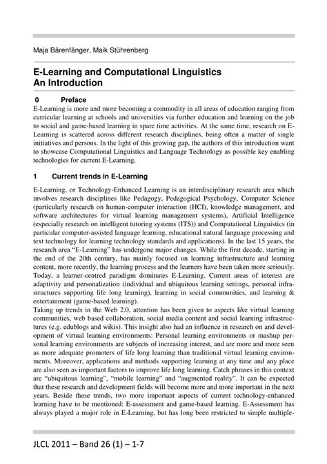pdf e learning and computational linguistics an introduction