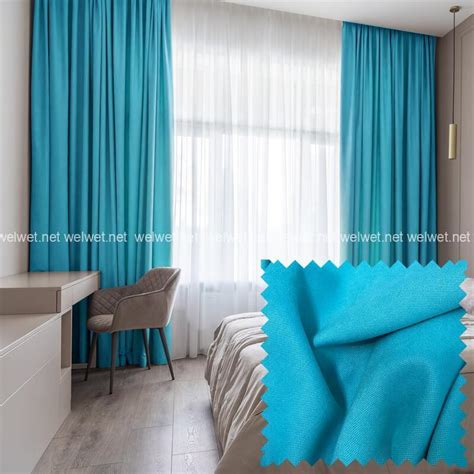 Комплект штор 1 5х2 8м Мікровелюр 29 турецькі однотонні голубі штори купити в Україні Київ