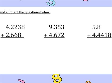 Add And Subtract Decimals Teaching Resources