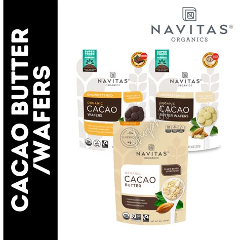 Navitas Organics Organic Cacao Butter Wafers Shopee Malaysia