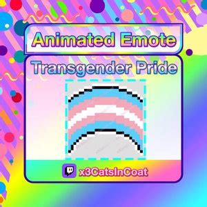 Animated Transgender Pixel Pride Flag Emote Etsy