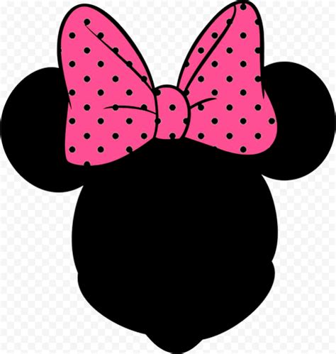 Minnie Mouse Face With Pink Bow