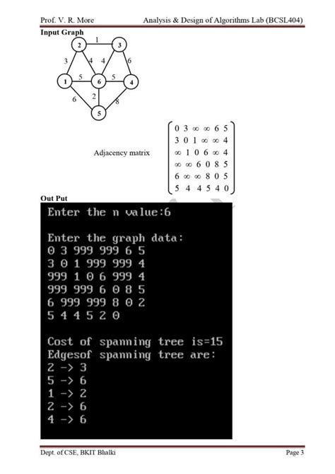 Analysis And Design Of Algorithm Lab Manual Bcsl404 Pdf Computer Software And Applications