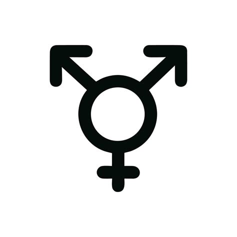 Simple Flat Transgender Symbol Equality Gender Identity Minimalist Icon