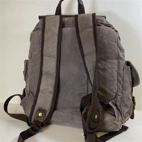 Unisex Top Latch Leather Backpack Unbranded Big Depop