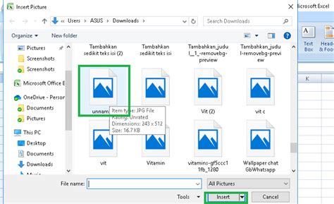 Cara Insert Gambar Di Excel