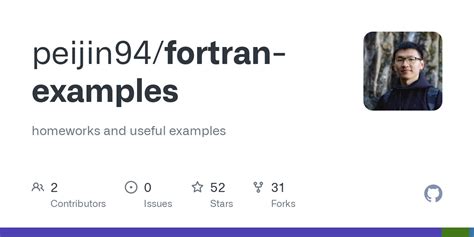 Github Peijin94fortran Examples Homeworks And Useful Examples