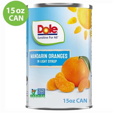 Dole Mandarin Oranges In Light Syrup Oz Can Walmart
