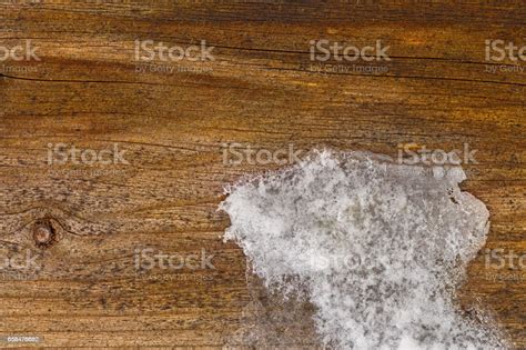 녹은 눈송이 갈색 나무 배경에 얼음 결정의 클로즈업 사진 0명에 대한 스톡 사진 및 기타 이미지 0명 갈색 겨울 Istock