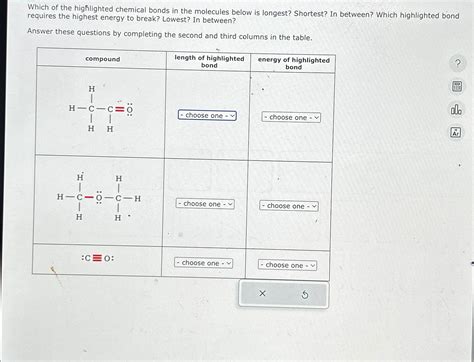 Solved Which Of The Highlighted Chemical Bonds In The