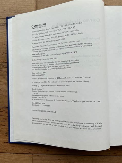 Convex Optimization Stephen Boyd And Lieven Vandenberghe Hobbies Toys Books Magazines