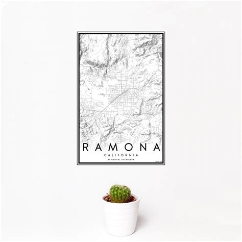 Ramona California Map Print In Classic — Jace Maps