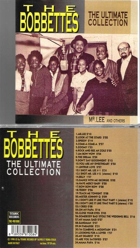 Bobbettes Ultimate Collectionmr Lee 34 Cuts New Import Cd Big Sale