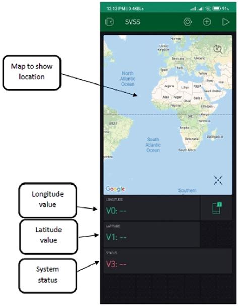 Mobile User Interface Of Blynk Iot Mobile Application For Svss